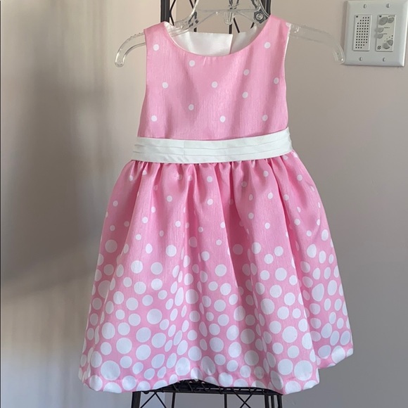 iris & ivy | Dresses | Iris Ivy Girls Pink And White Polka Dot Dress ...